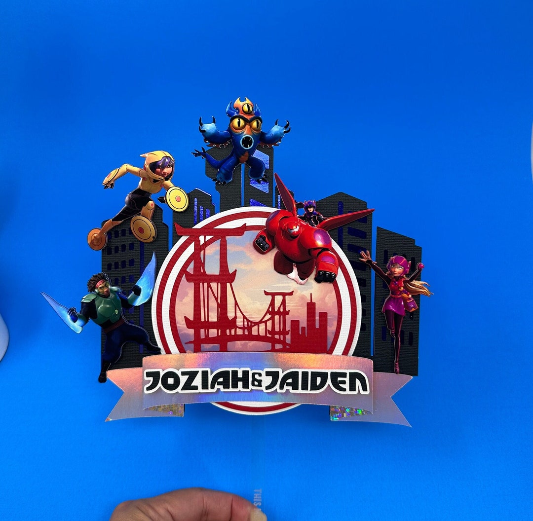 Big Hero 6 Cake Topper, Baymax Birthday Party, Big Hero Six Theme, Big ...