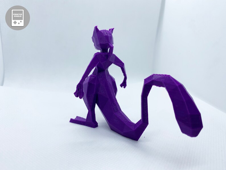 Mew & Mewtwo Pokemon Figures 3D Printed low Poly Gifts - Etsy UK