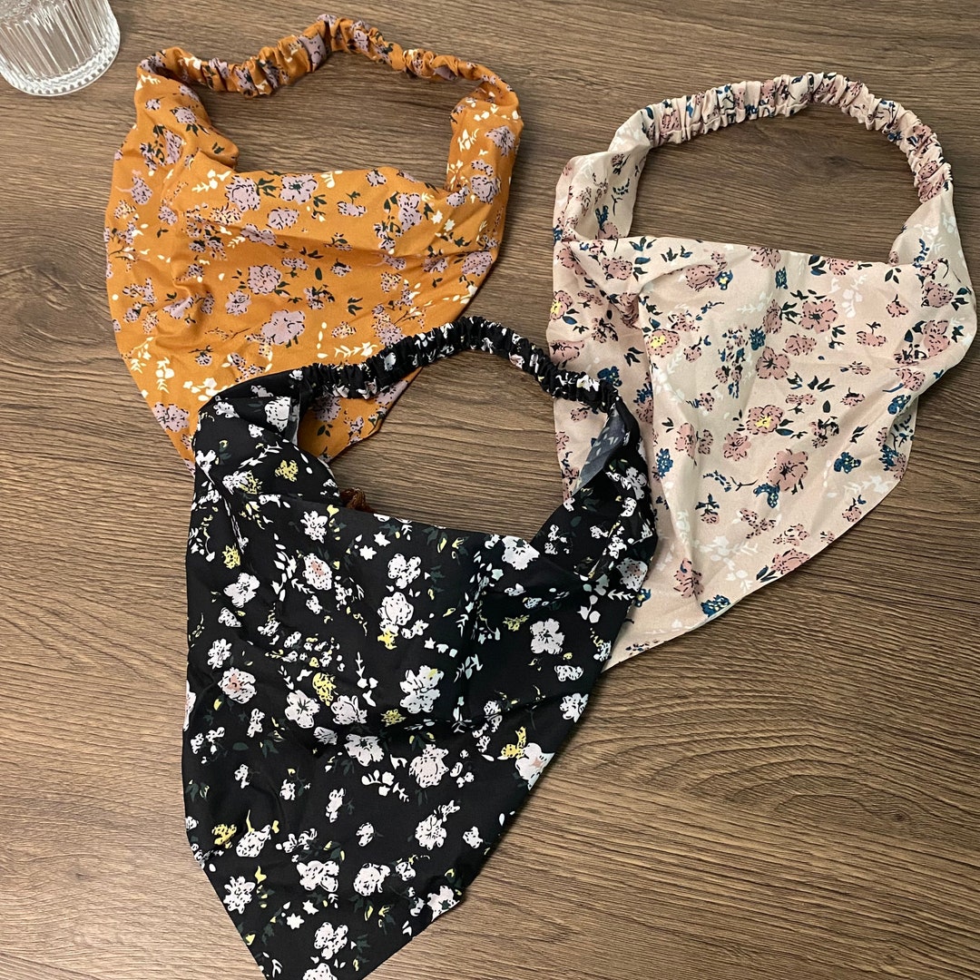 Retro Hair Scarf, Floral Headscarf, Triangle Headscarf, Headscarf, Hair ...