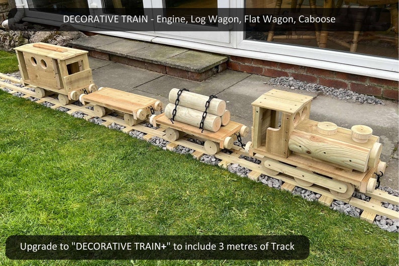 Wooden Planter Train / Decorative Garden Ornament - Etsy