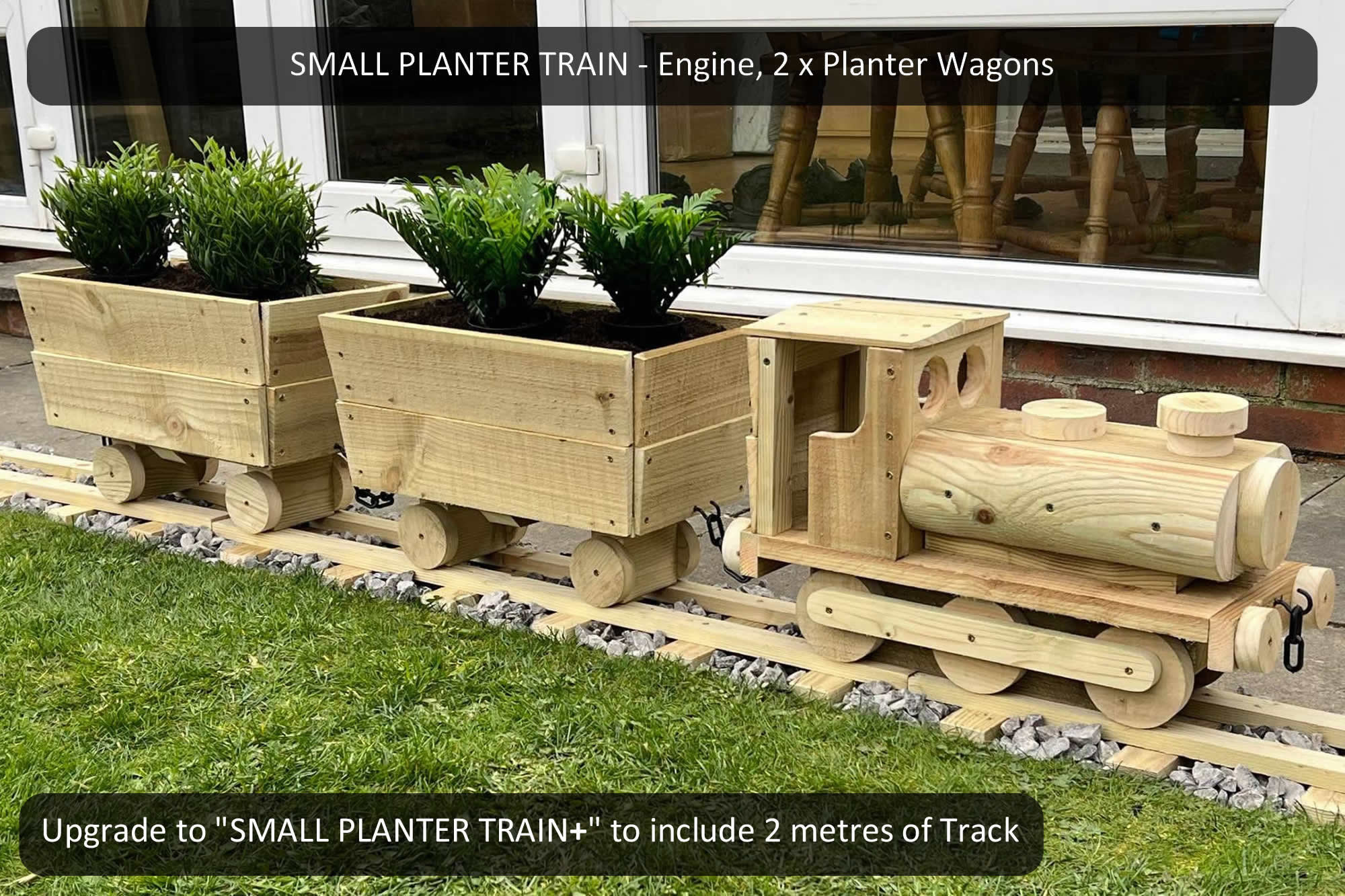 Wooden Planter Train / Decorative Garden Ornament - Etsy UK