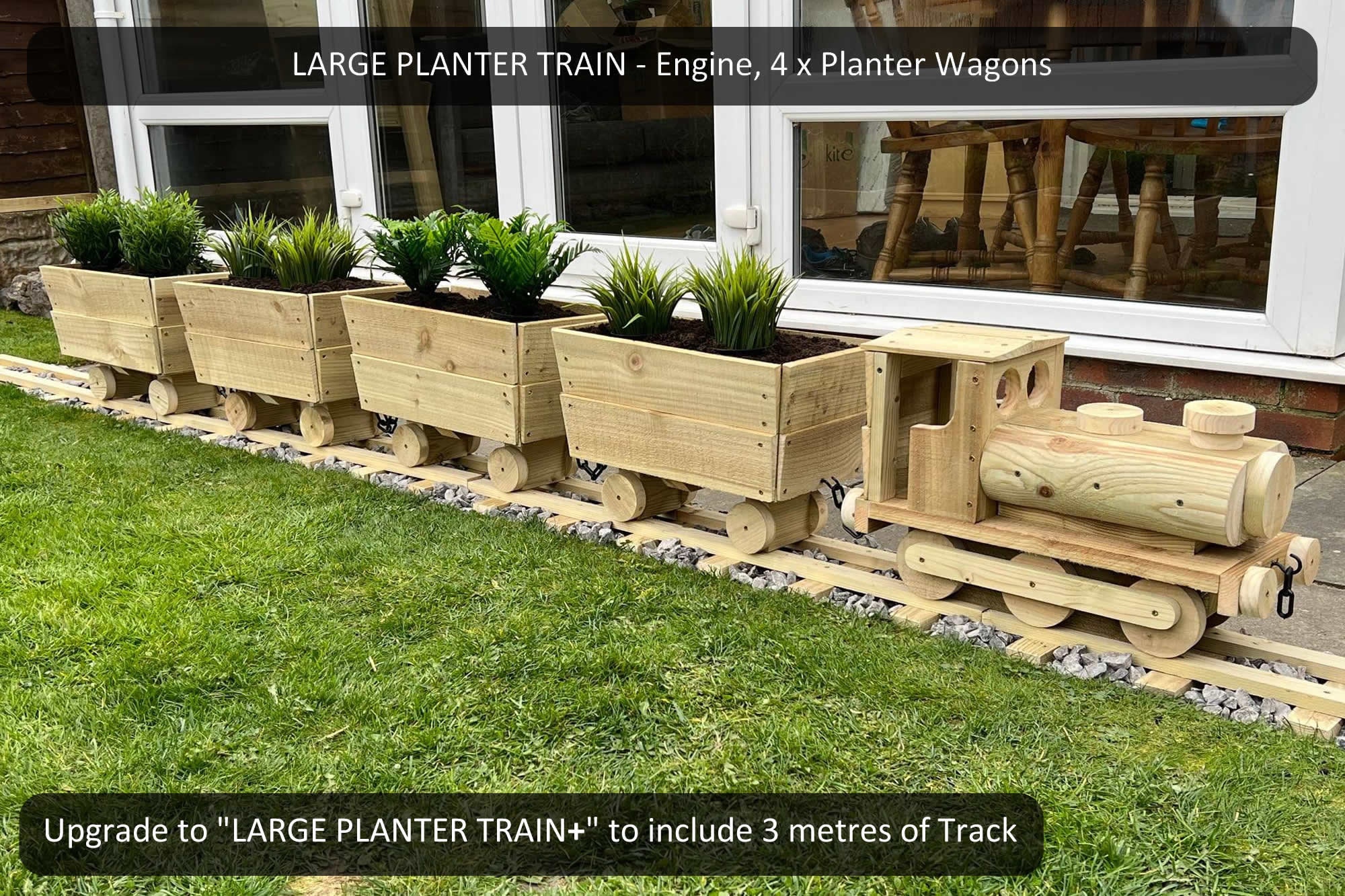 Wooden Planter Train / Decorative Garden Ornament - Etsy UK