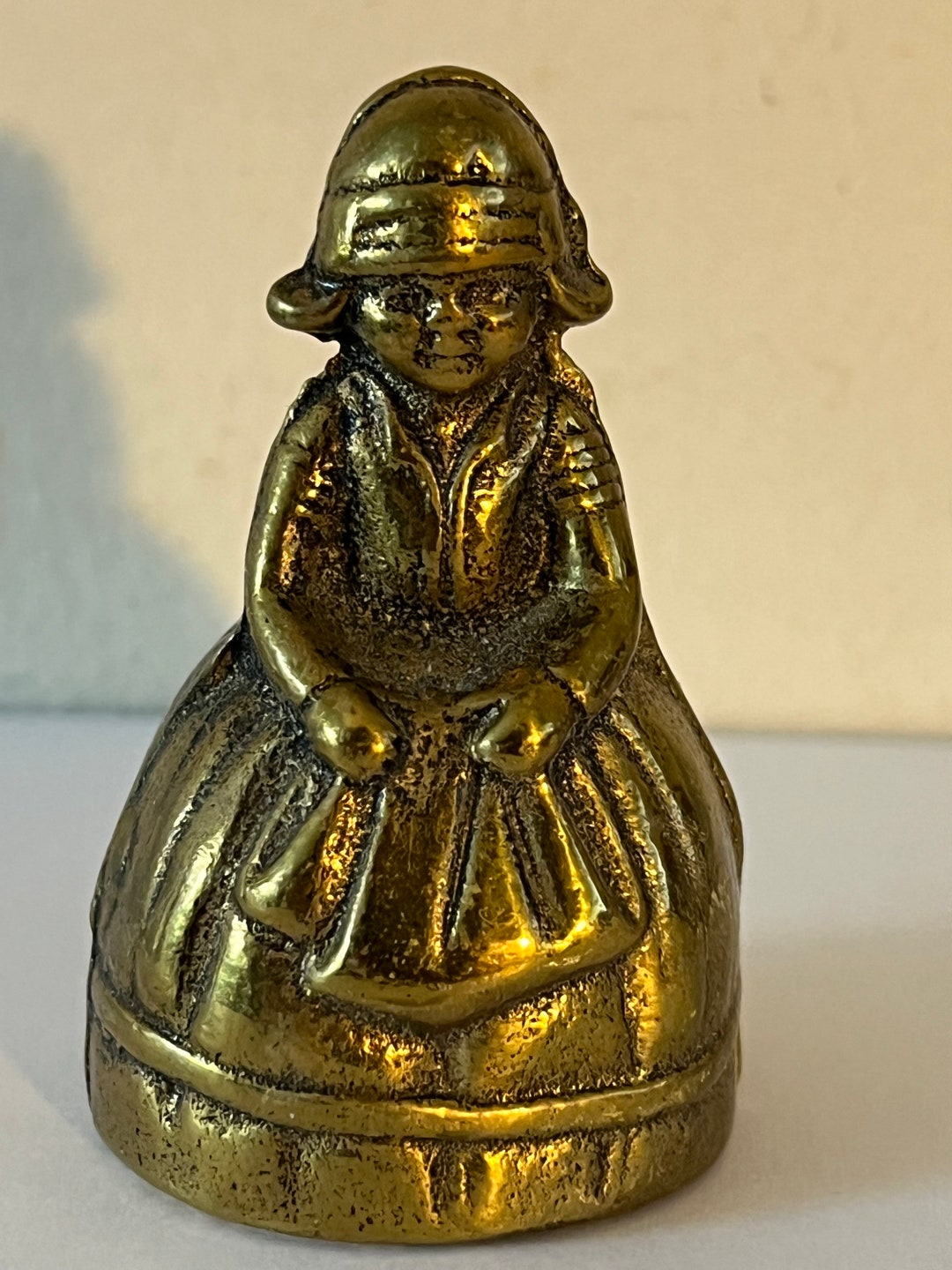 Antique Cast Brass Colonial Victorian Lady Woman Servant Dinner Bell - Etsy
