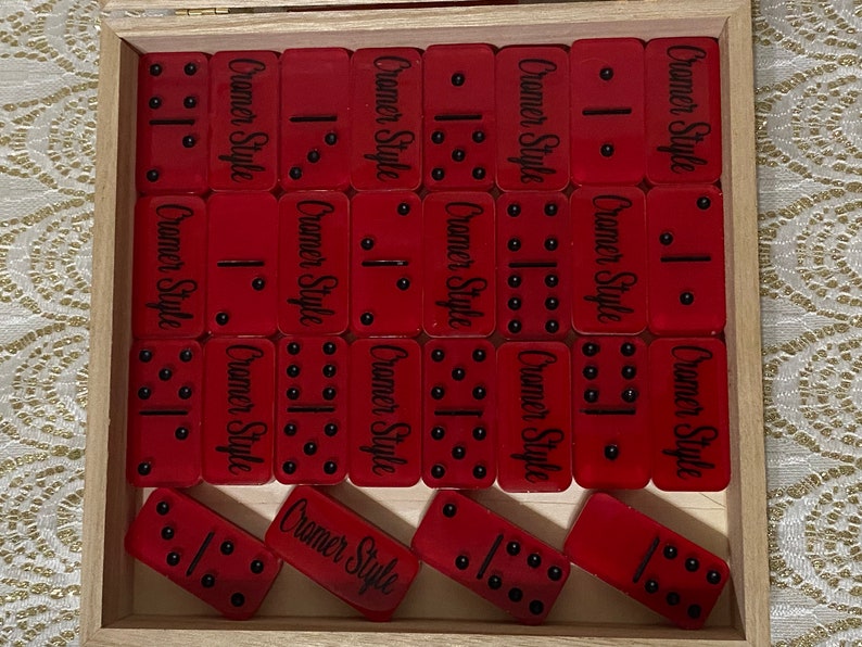 Personalized Double Six Dominoes With Box - Etsy