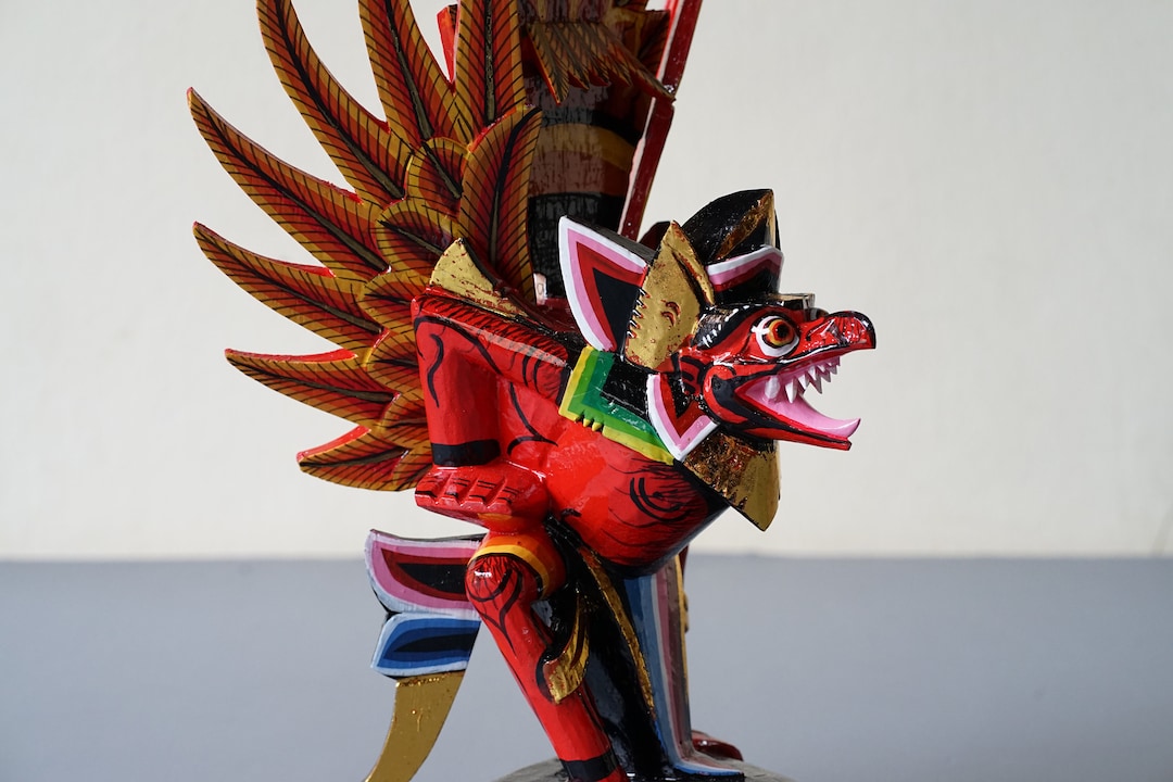 Wooden Garuda 15 Inch Sculpture, Christmas Gift, Wooden Bird Statue ...