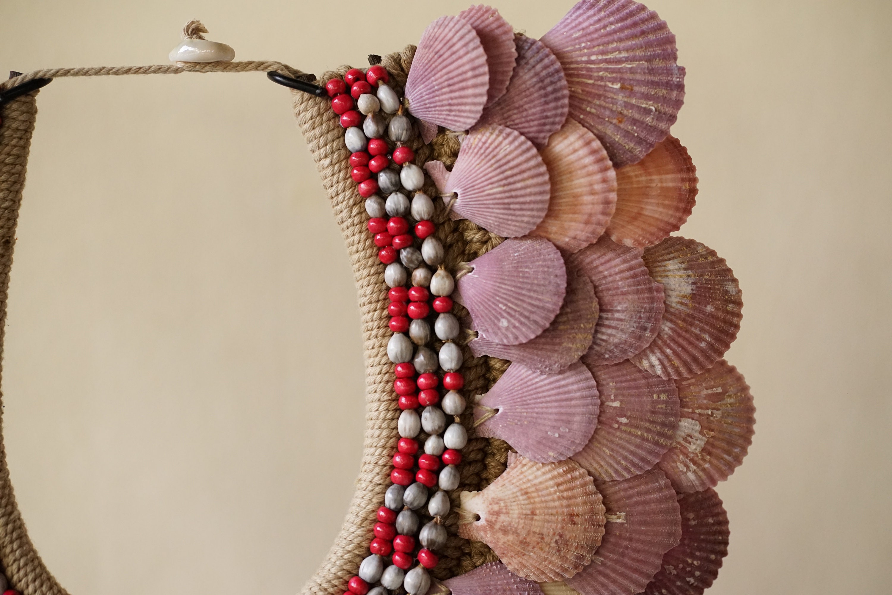 Natural Purple Sea Shell Necklace Wall Hanging Decor Unique - Etsy