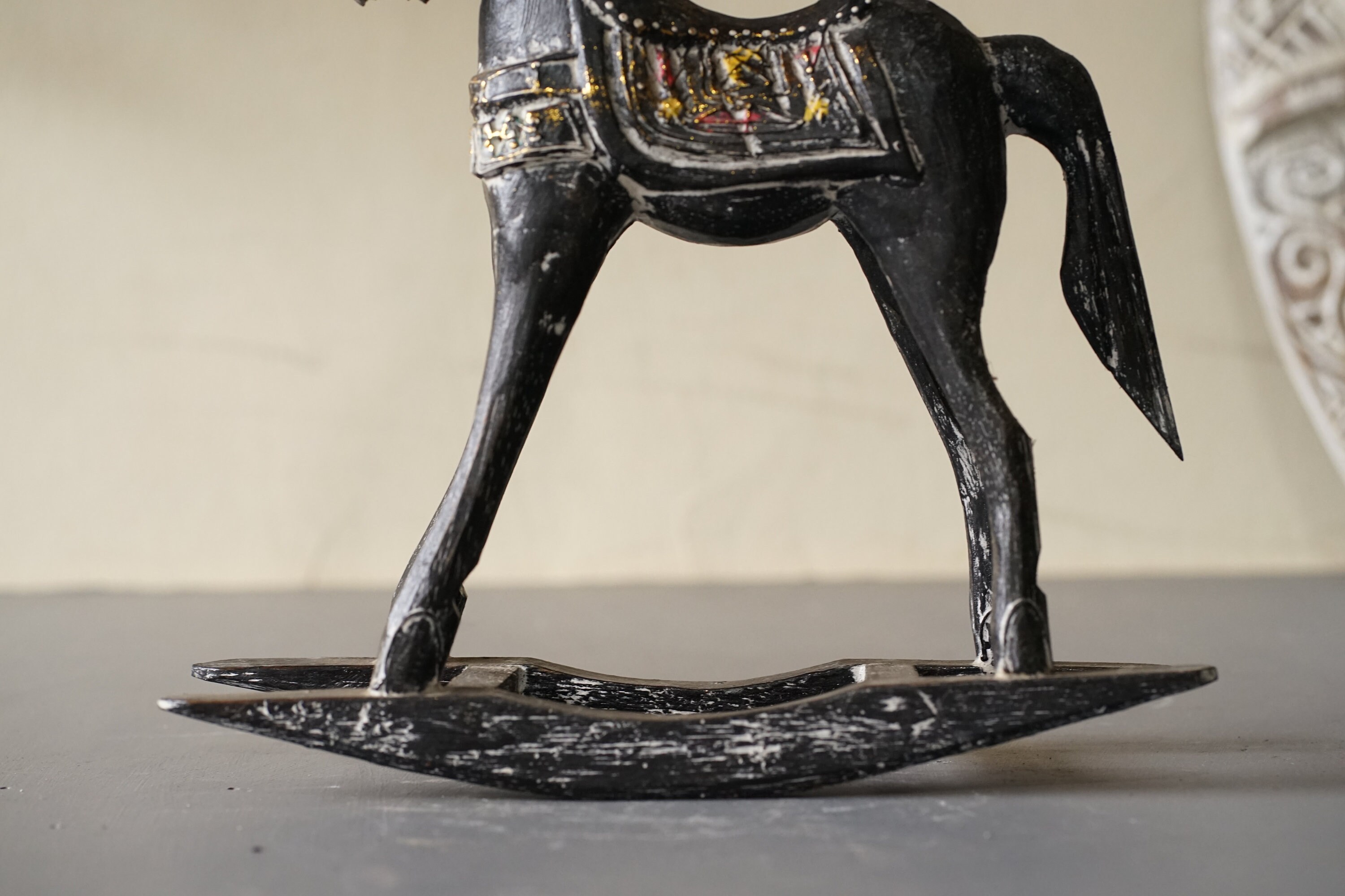 Unique Rocking Horse Antique Black Color, Miniature Horse Gifts, Horse ...