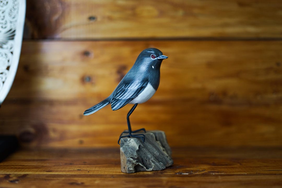 Wooden Grey Finch Bird Figurine, Halloween Gift, Colorful Finch, Wood ...