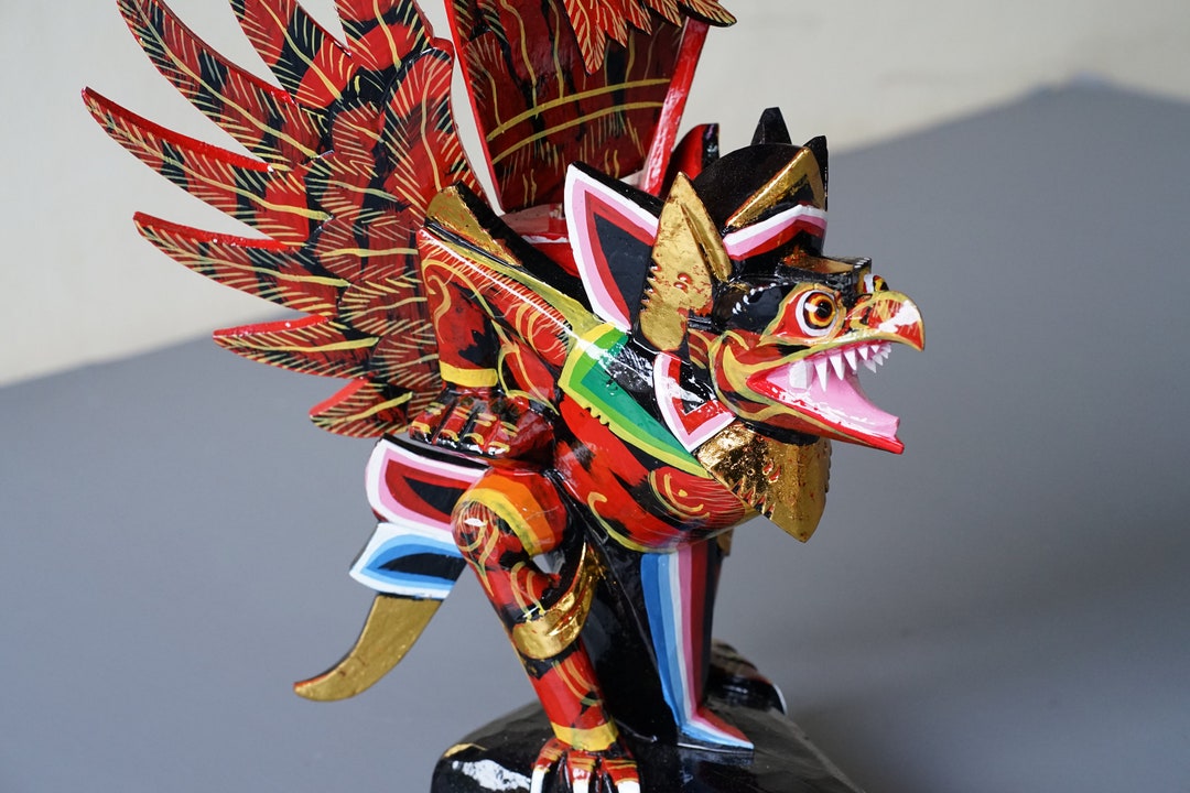 Wooden Garuda 15 Inch Sculpture, Christmas Gift, Wooden Bird Statue ...