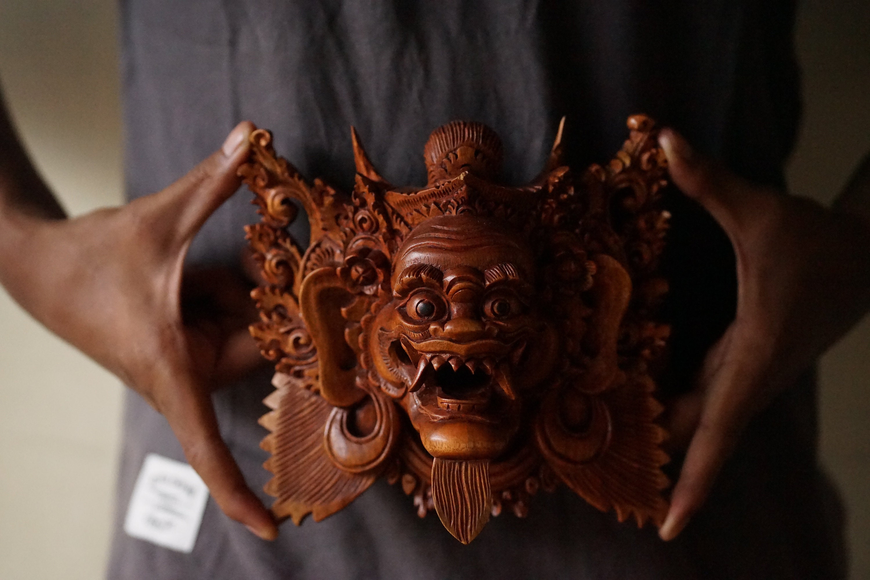 Unique Balinese Afterlife Guardian Mask Wall Decor, Angel of the Death ...