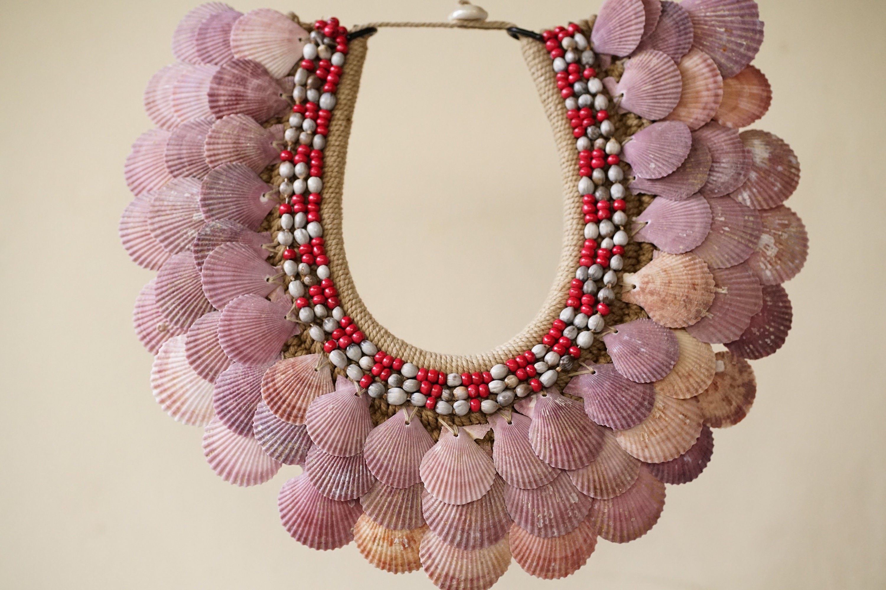 Papuan Sea Shell White Necklace Decor, Christmas Gift, Papua Tribes ...