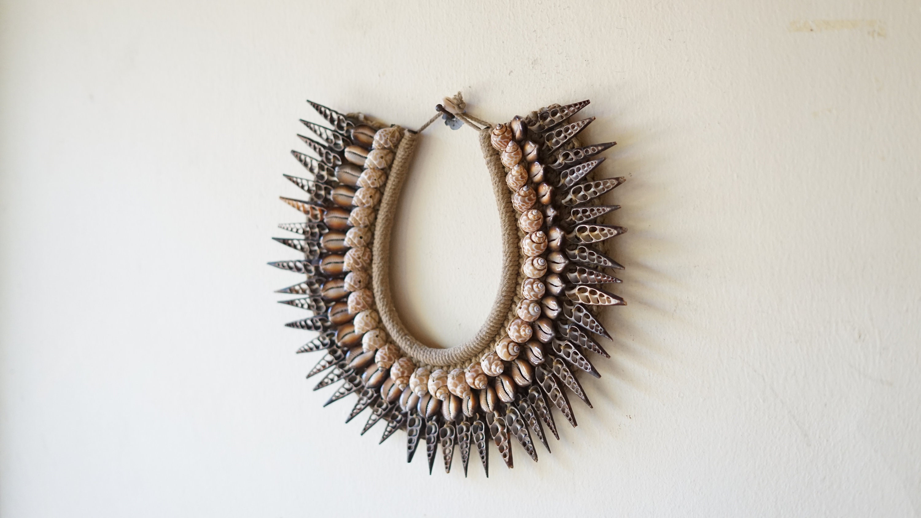 Papuan Sea Shell Brown Necklace Decor, Christmas Gift, Holiday Gift ...