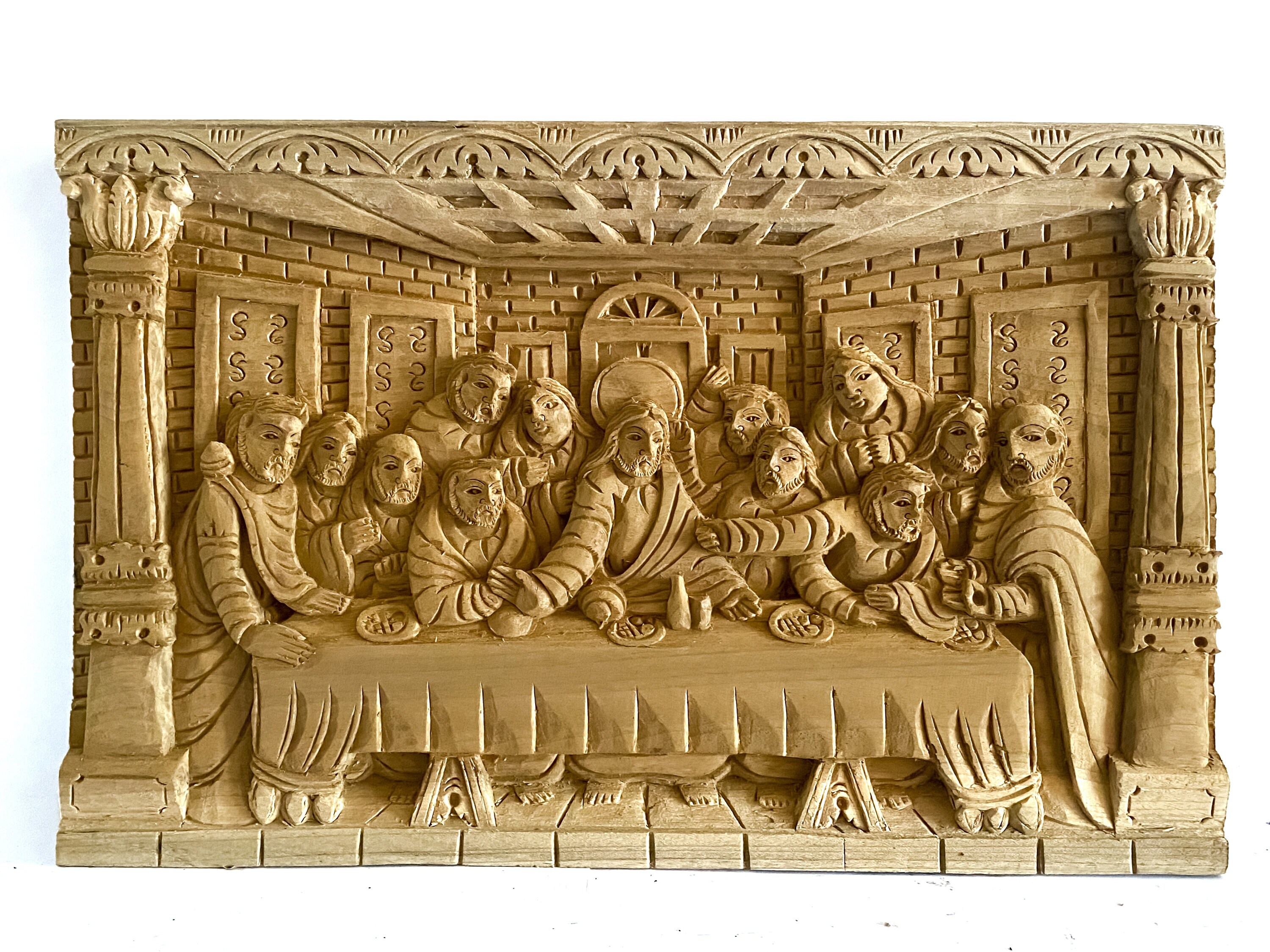 Jesus Last Supper Wall Decor 19.3 Inch Handmade Wood Carving - Etsy