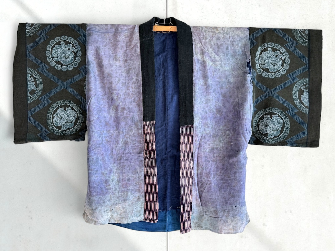 1920s Heritage Unique Kimono Crape Silk Batik / Patchwork Han Juban ...