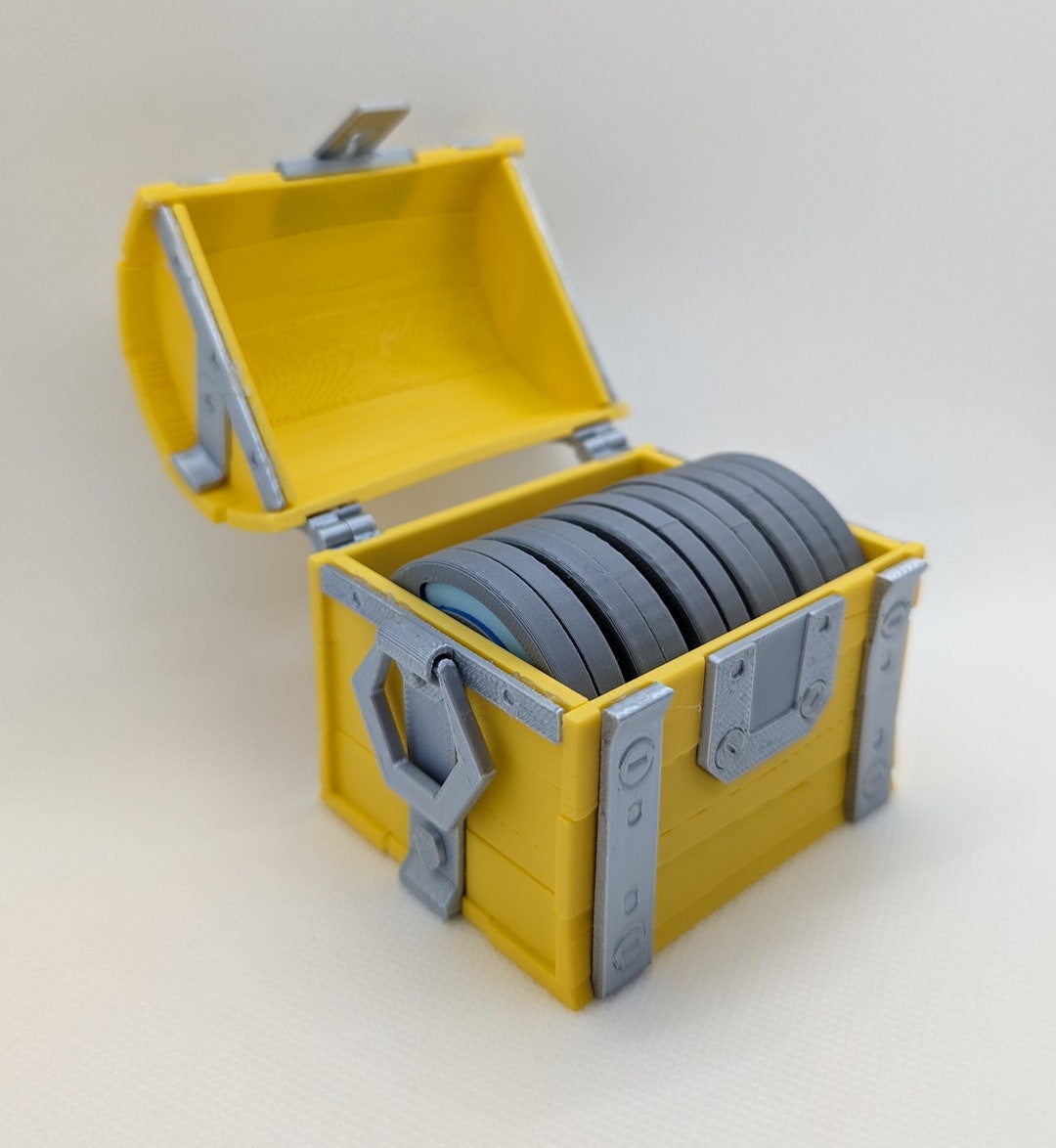 Loot Chest Video Games Holds 11 Play V-bucks Hinges Gamer Gift - Etsy