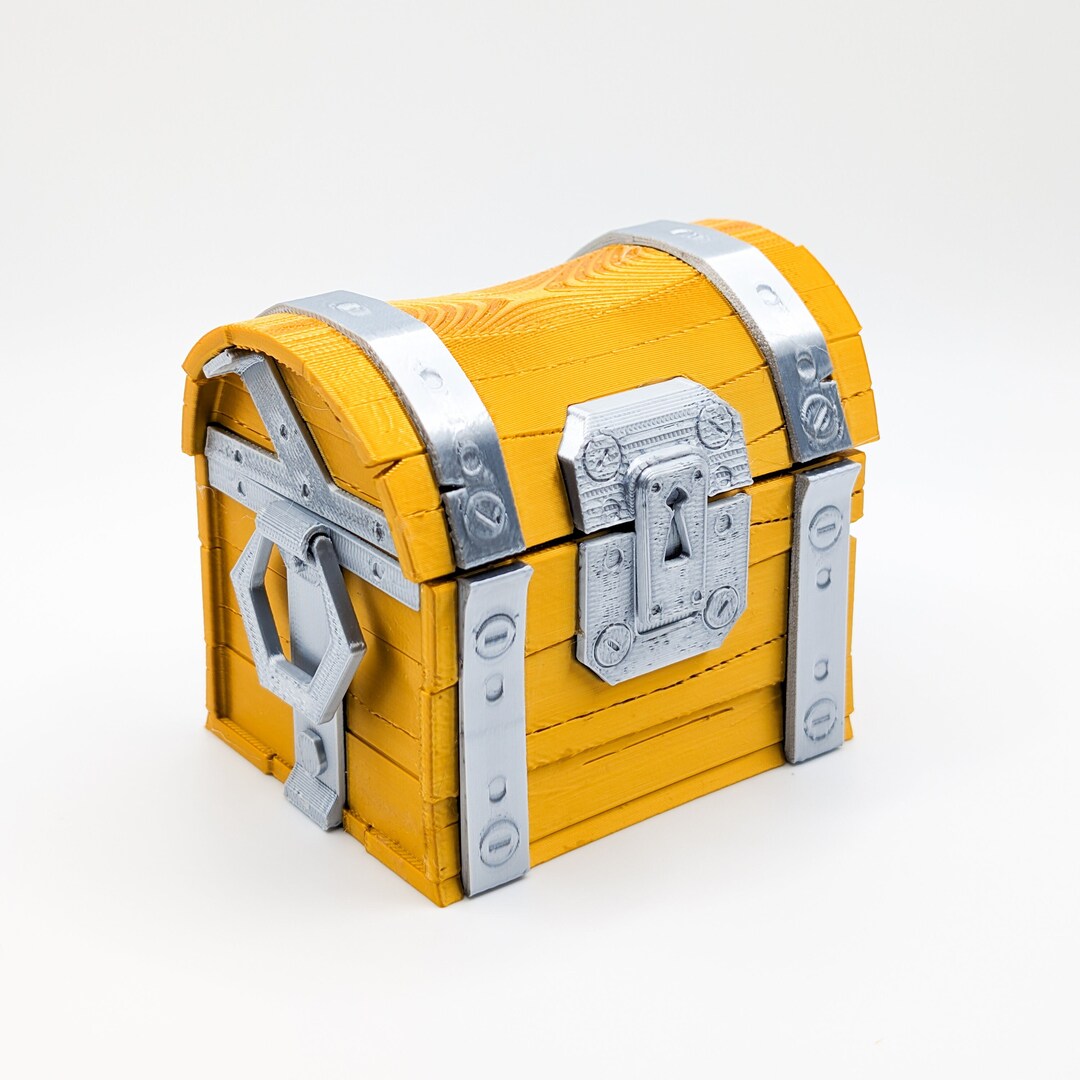 GOLD Color Treasure Chest / Loot Chest Gamer Gift Hollow Opens and ...