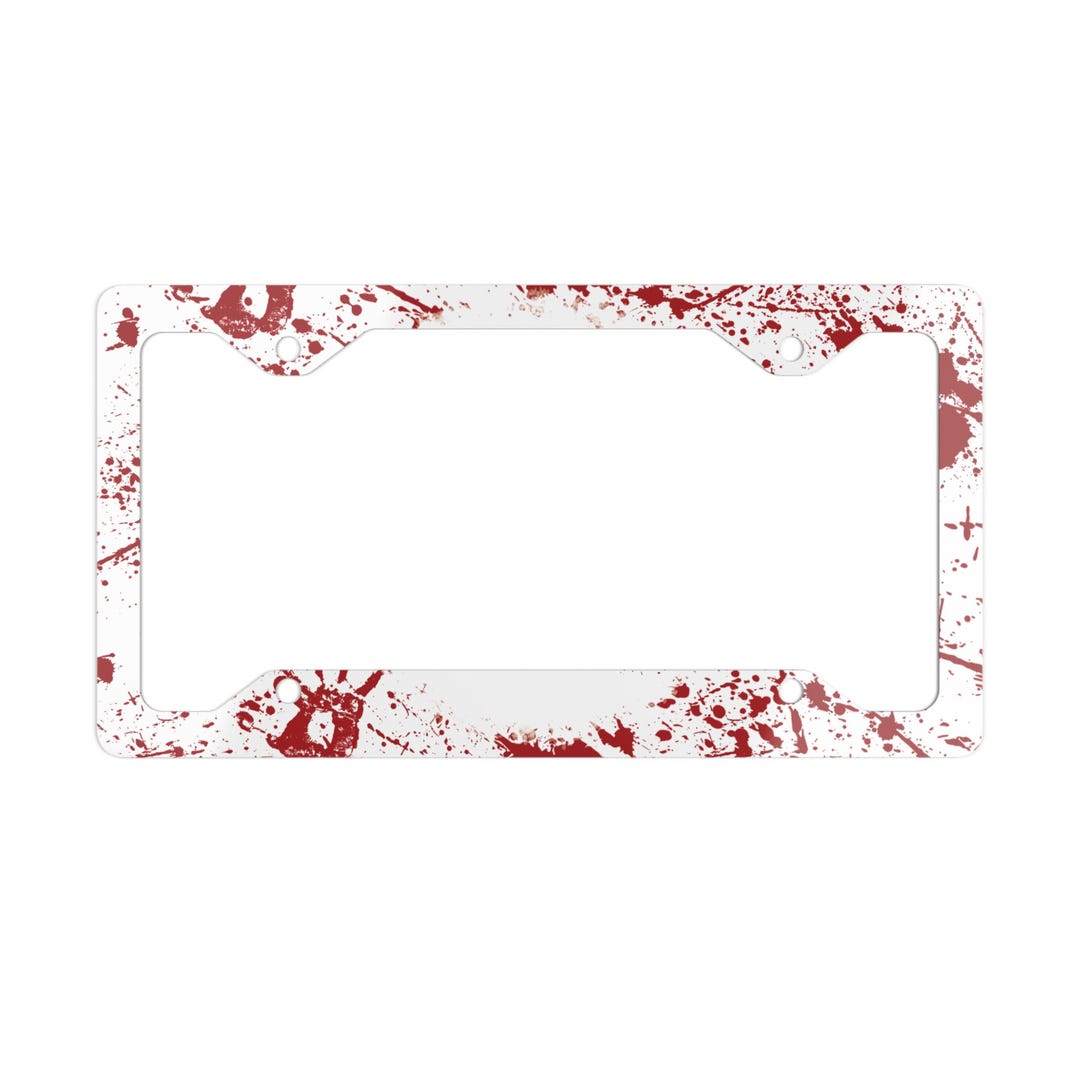 Bloody License Plate Frame, Horror Car Accessories, Vehicle Decor ...