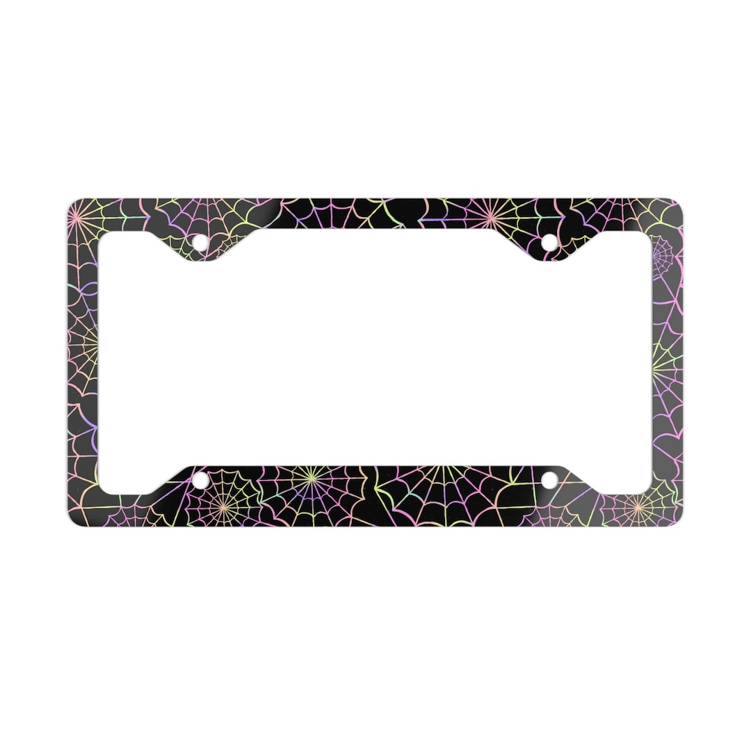 Pastel Spiderweb License Plate Frame Cute License Plate Frame Spider ...