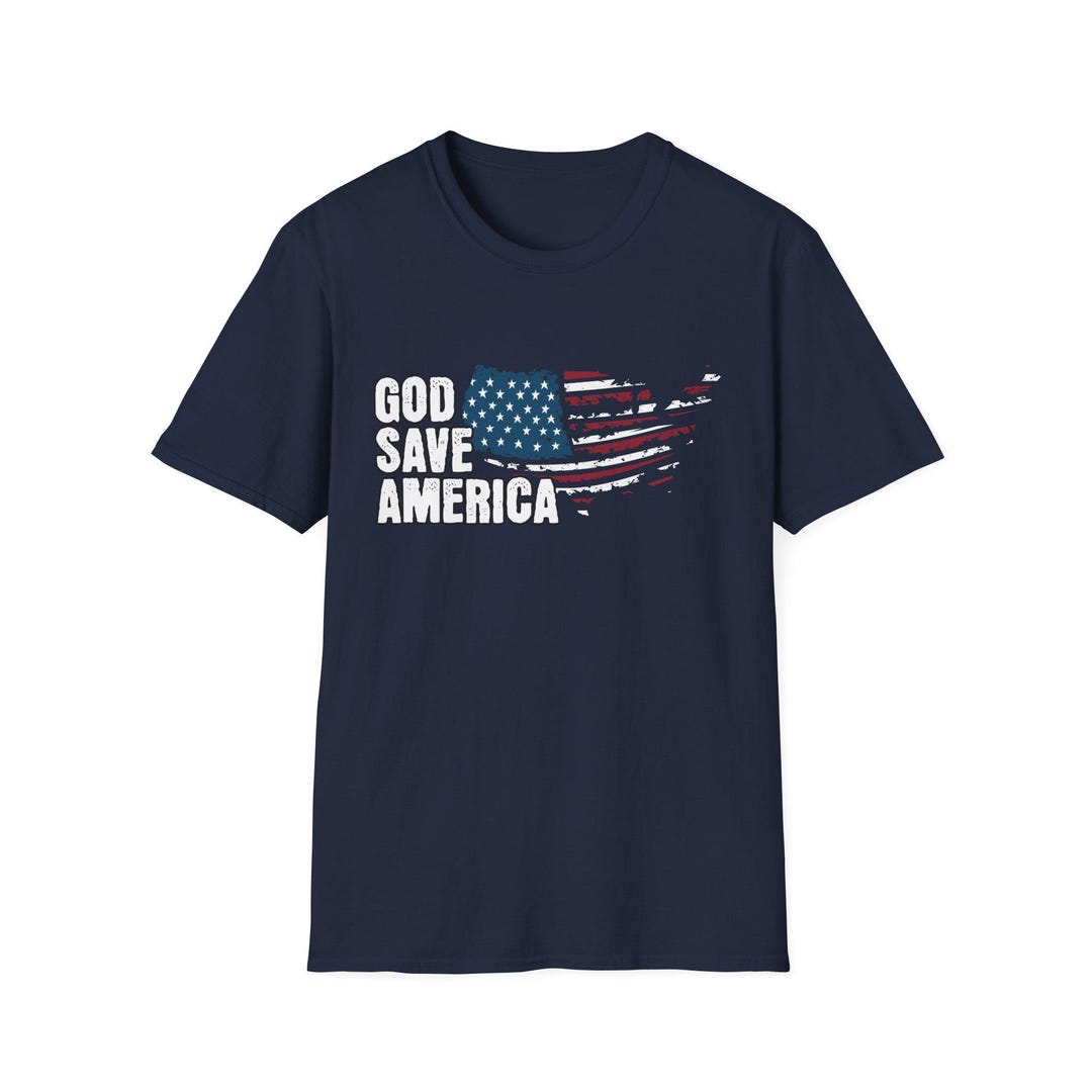 God Save America Patriotic T-shirt, USA Flag Tee, American Pride Shirt ...