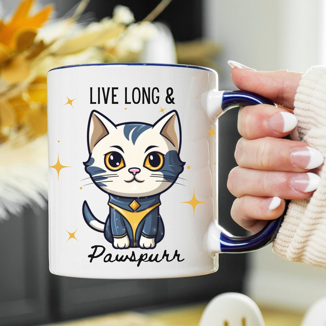 Live Long and Pawspurr Cat Coffee Mug, 11oz - Etsy