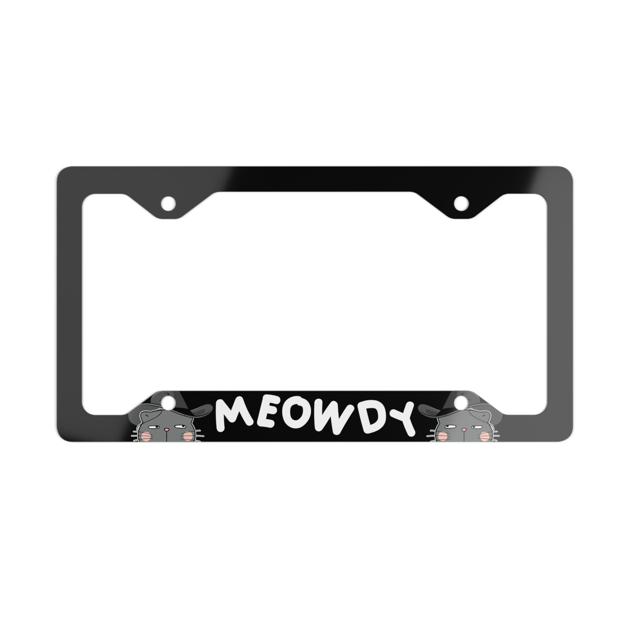 Cat Cowboy License Plate Frame, Metal License Plate Holder, Car ...