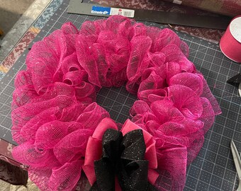 Hot Pink Wreath - Etsy