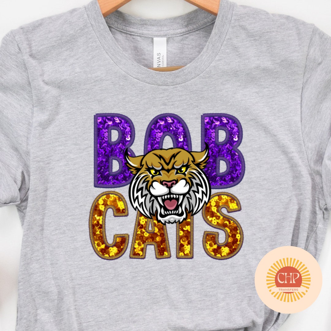 Faux Sequin and Faux Stitch Bobcats DTF Transfer - Etsy