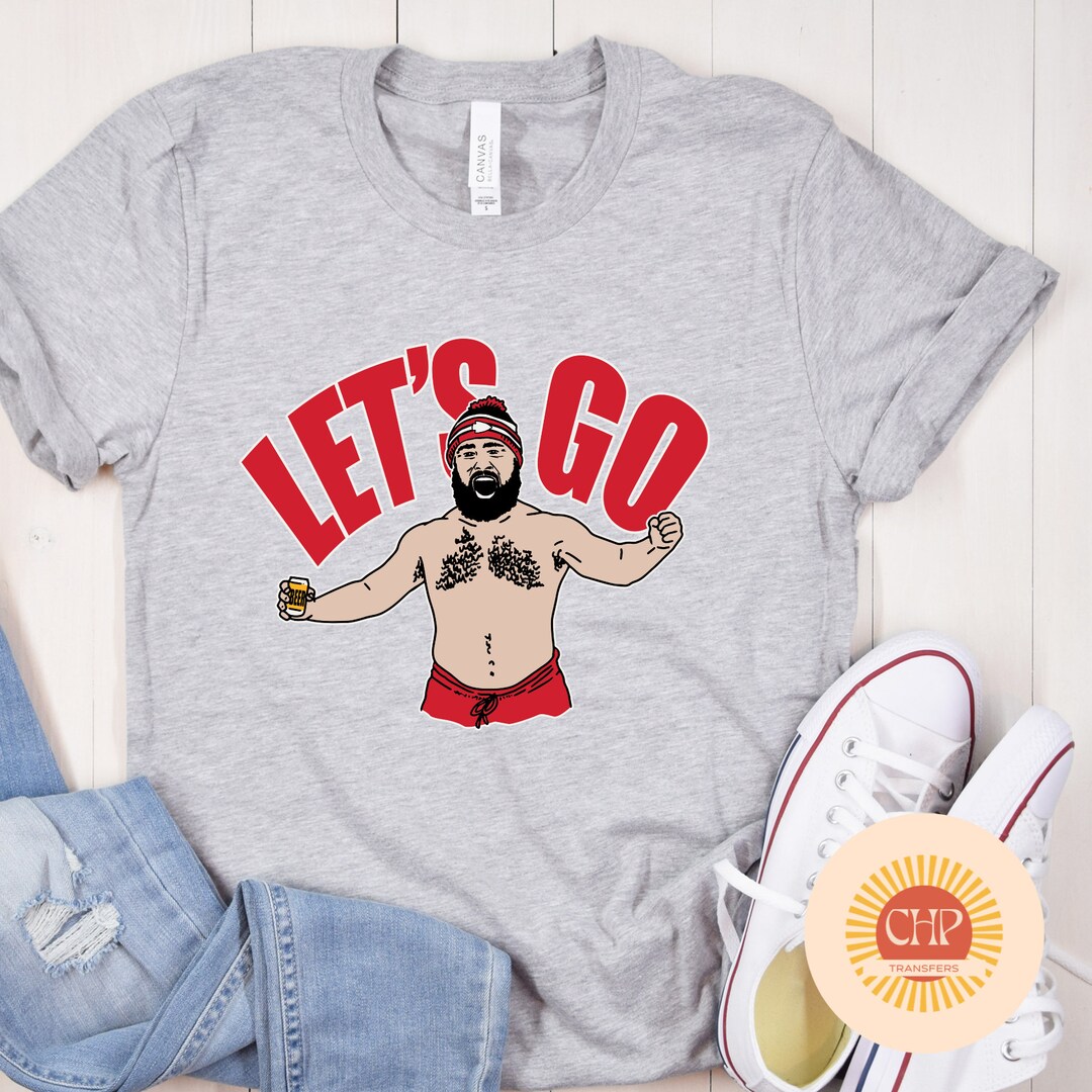 Let's Go Red Font Kelce No Shirt DTF Transfer - Etsy