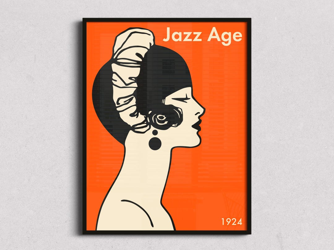 Art Deco Flapper Poster, 1920s Woman Print, Roaring Twenties Wall Art ...
