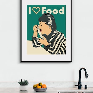 Food Poster, Kitchen Wall Art, Modern Kitchen Decor, Dining Room Print ...