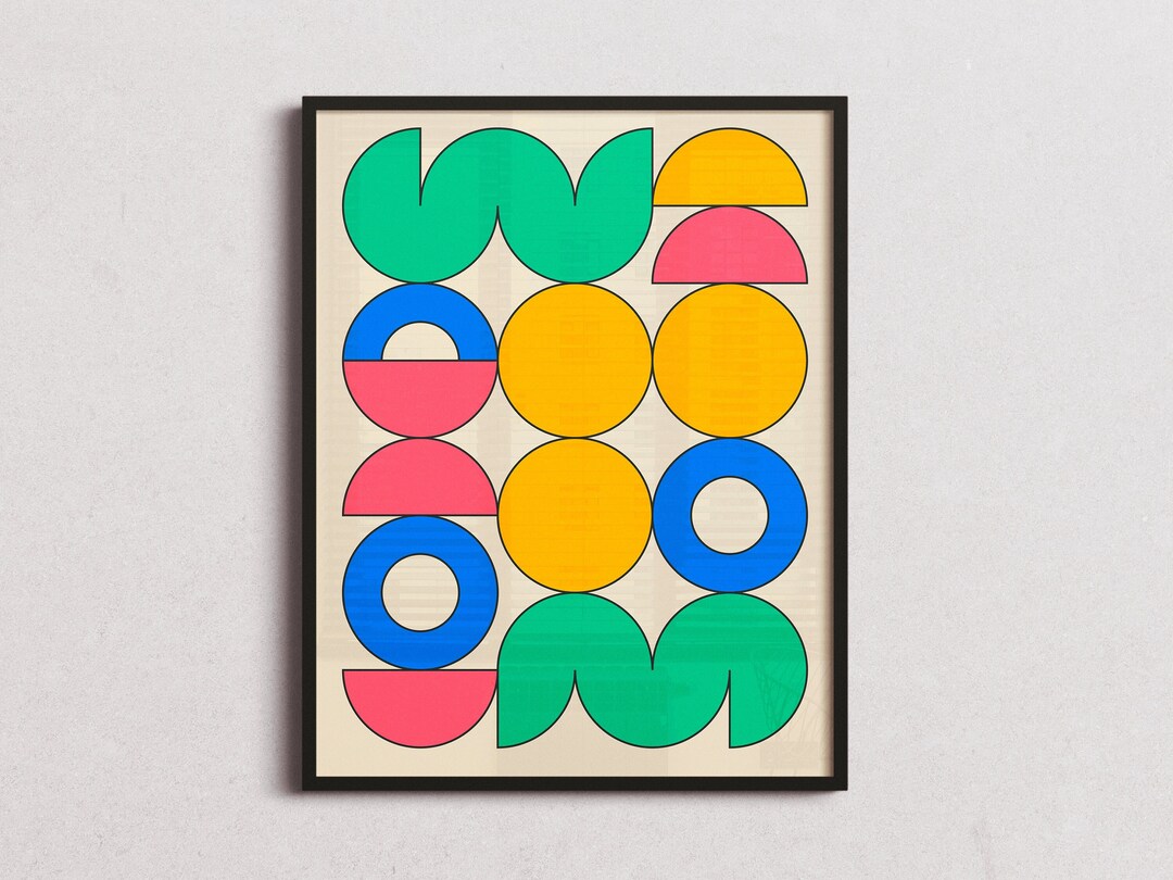 Mcm Wall Art, Mcm Decor, Mid Century Modern Art Print, Bauhaus Poster ...