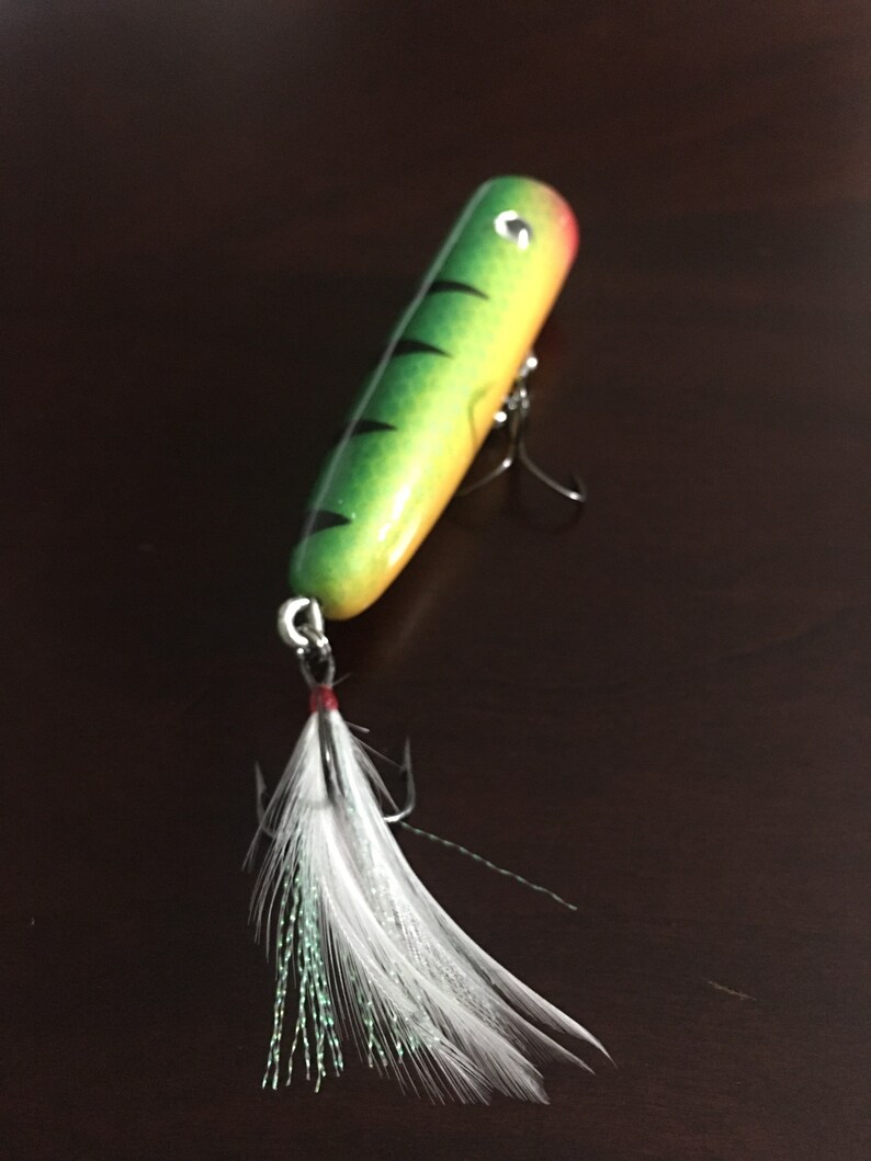 Handmade Wood Fishing Lure, Fishing Lure, Hand Painted Wooden Fishing ...