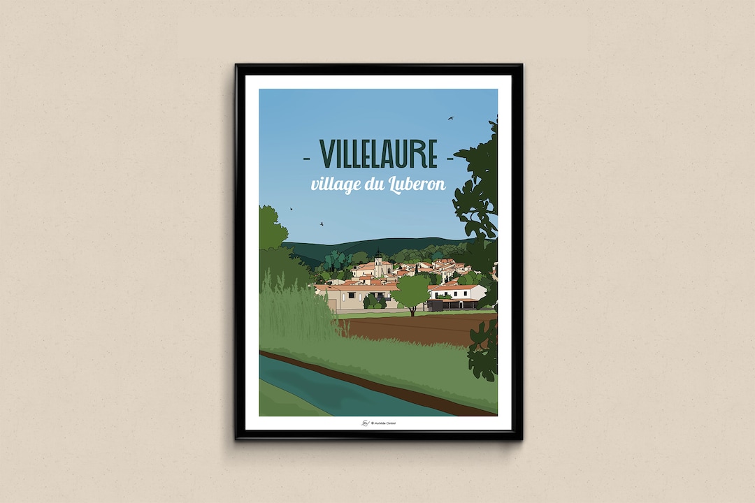Poster Villelaure, Village of the Luberon - Etsy