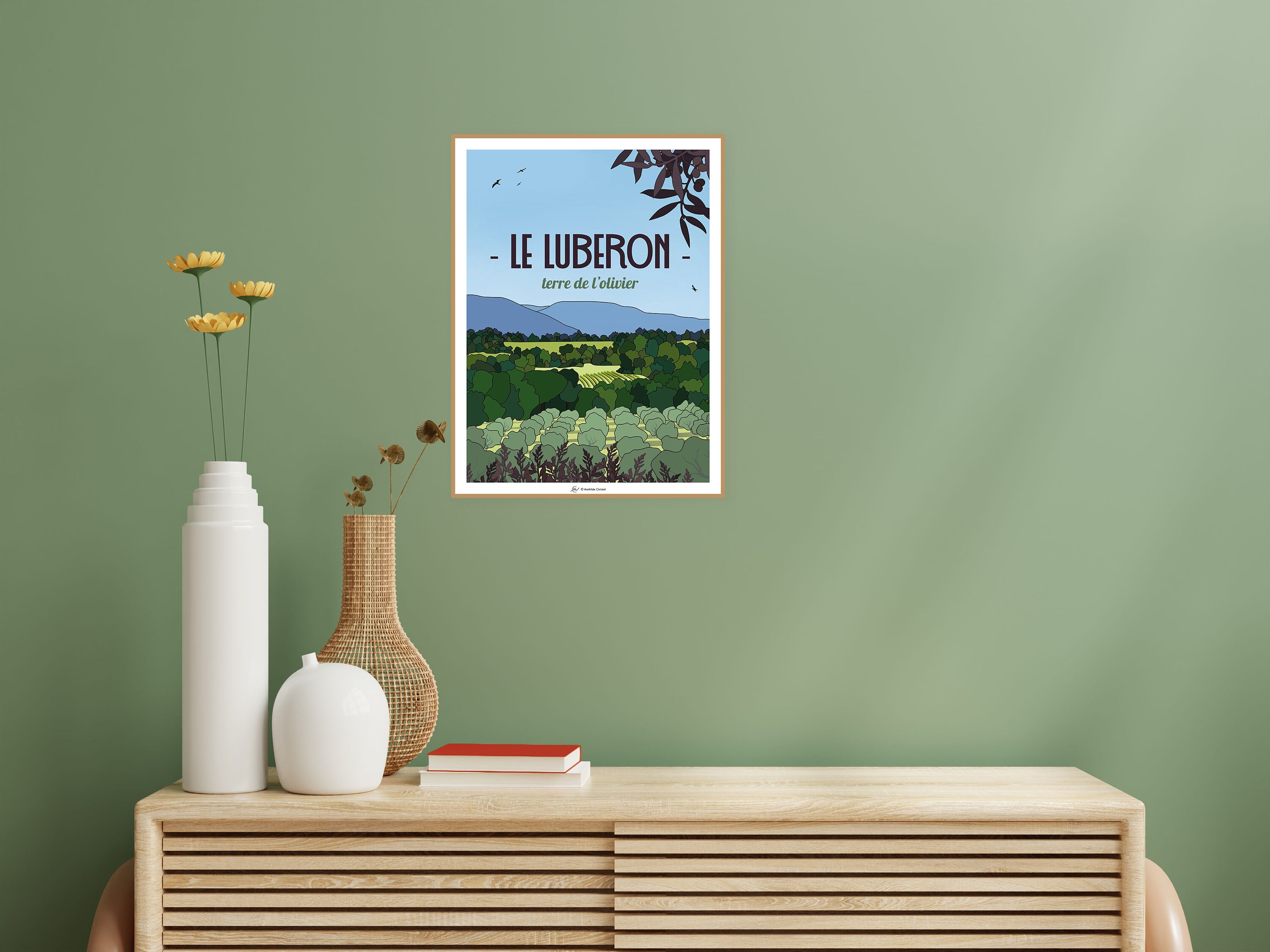 Affiche Le Luberon, terre de l'olivier - Etsy France