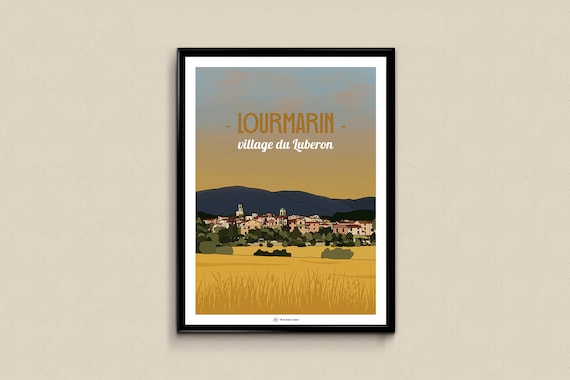 Affiche Lourmarin village du Luberon - Etsy France