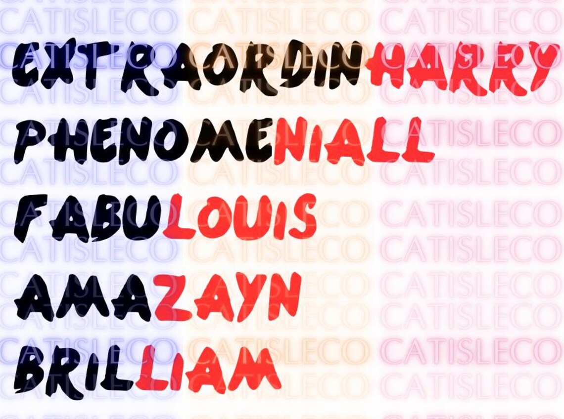 ONE DIRECTION Svg Png - Etsy