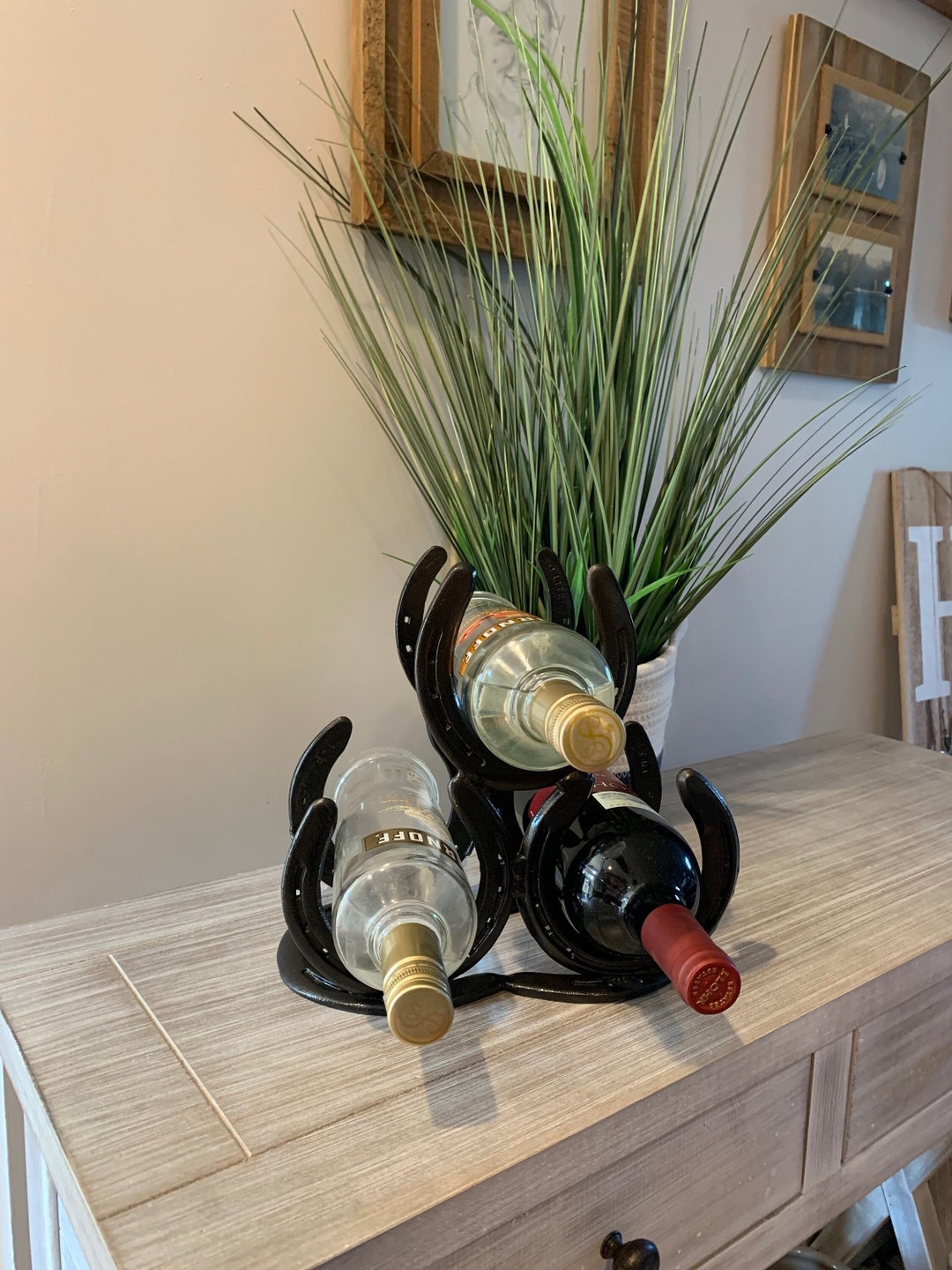 Horseshoe Wine Rack - Etsy