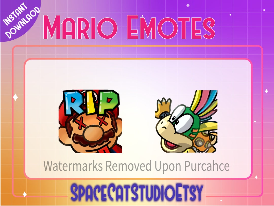 RIP Mario Emote Twitch Emote Premade for Twitch Download Digital Files ...
