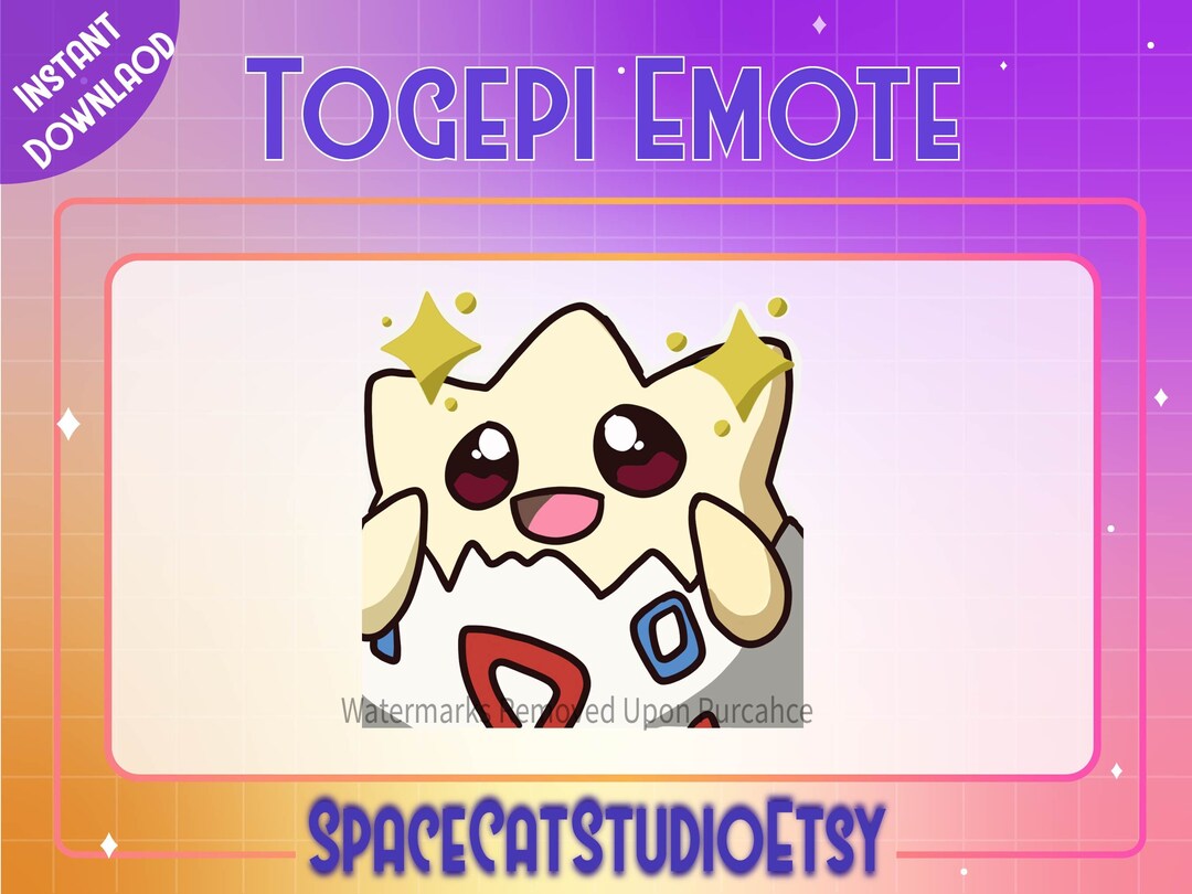 Togepi Emote Premade for Twitch and Discord Download Digital Files ...