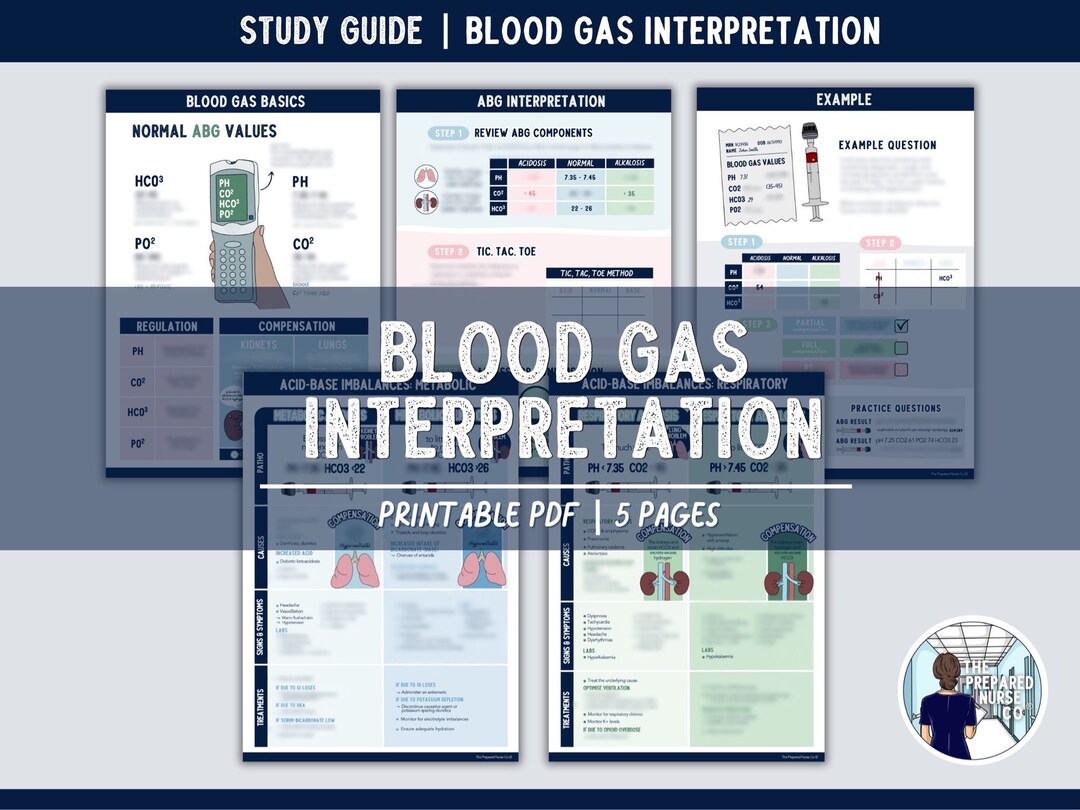 Blood Gas Interpretation Nursing Notes, Nursing School Notes, Blood ...