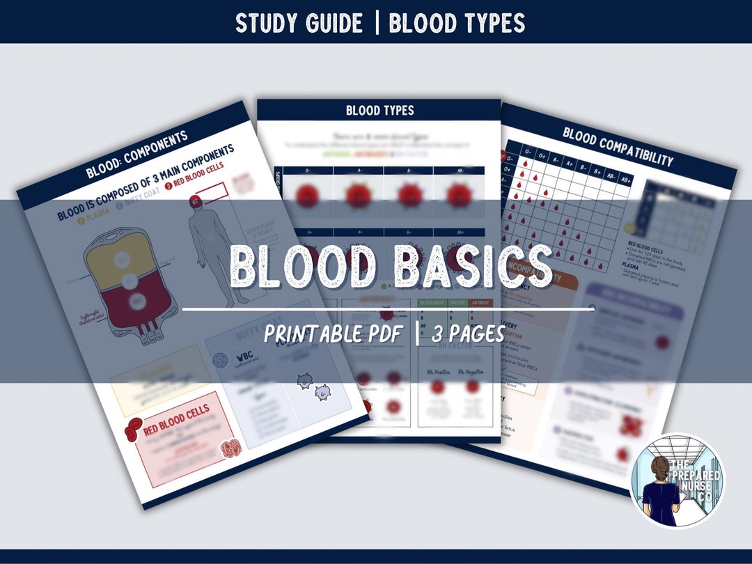 Blood Basics Nursing Notes, Nursing School Notes, Blood Type Notes ...