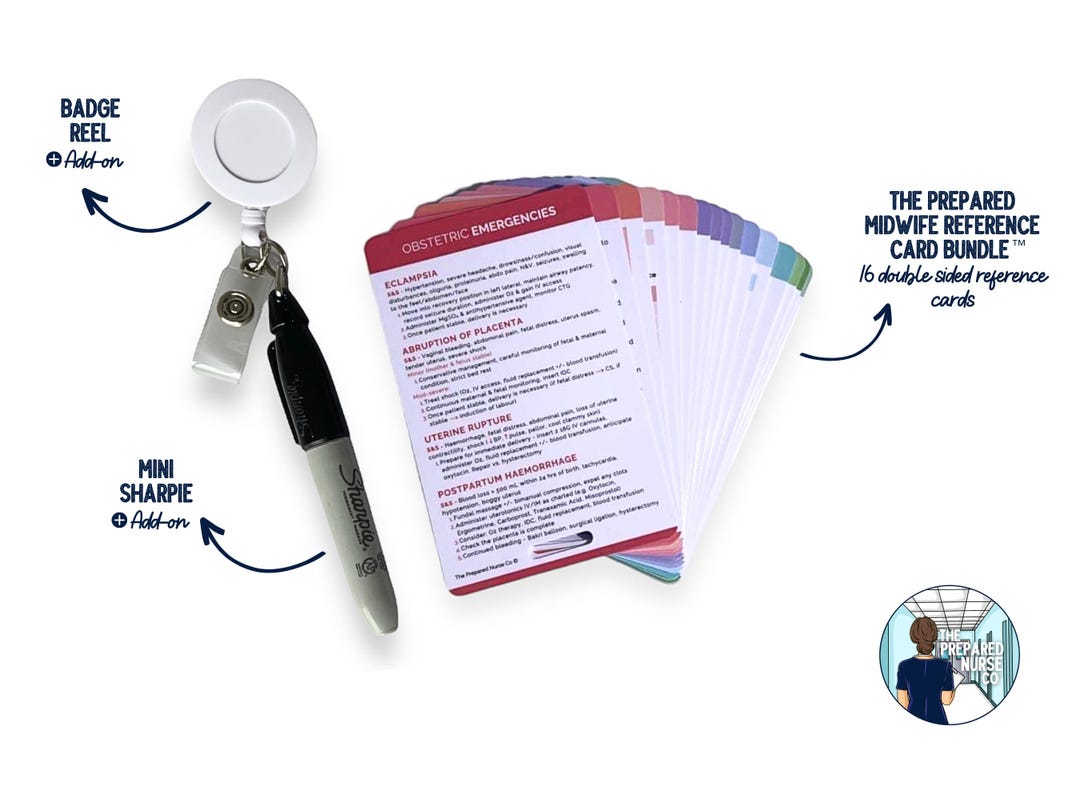 Midwifery Reference Card Bundle, Midwifery Reference Cards, Midwifery ...