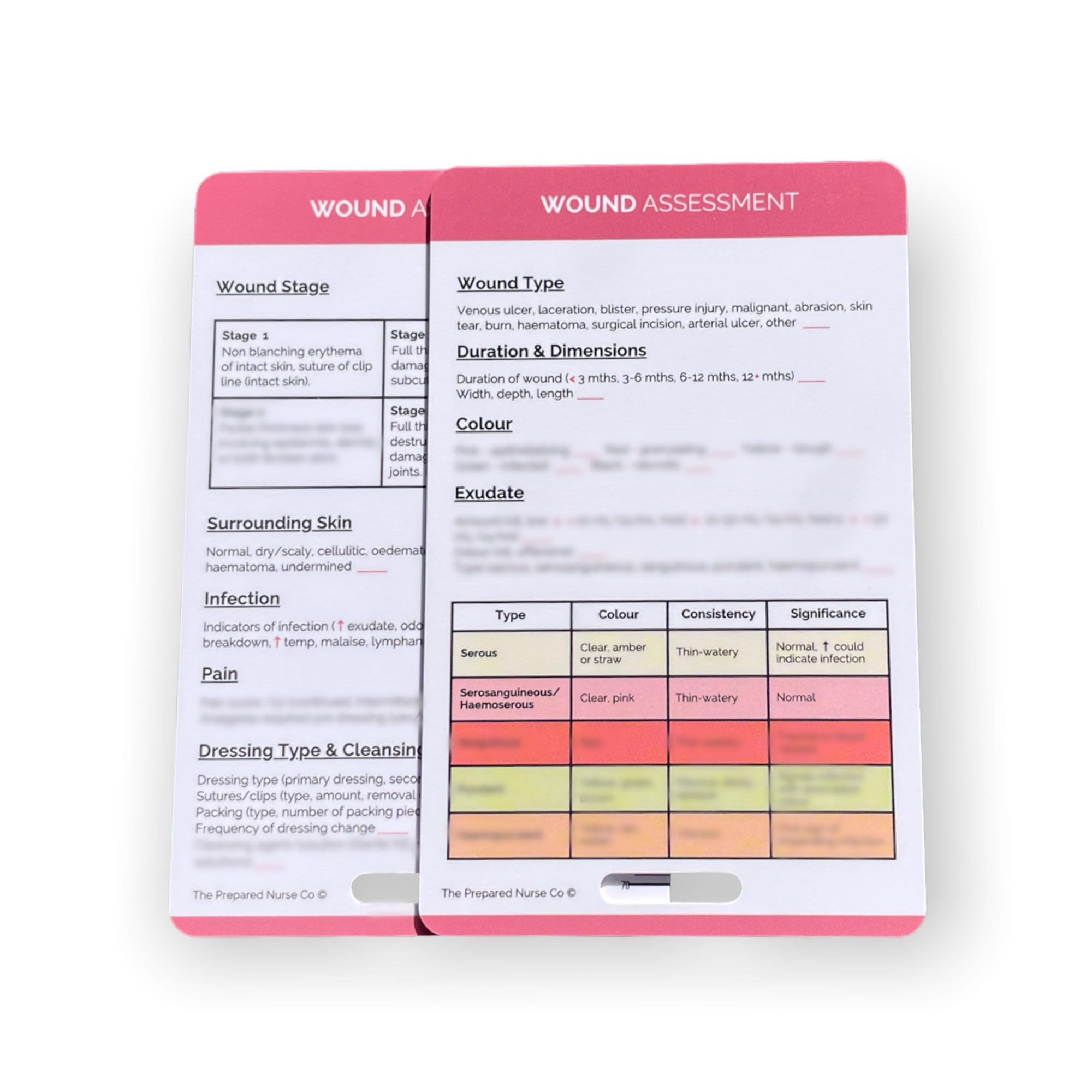 Wound Assessment Nursing Reference Card - Etsy Australia