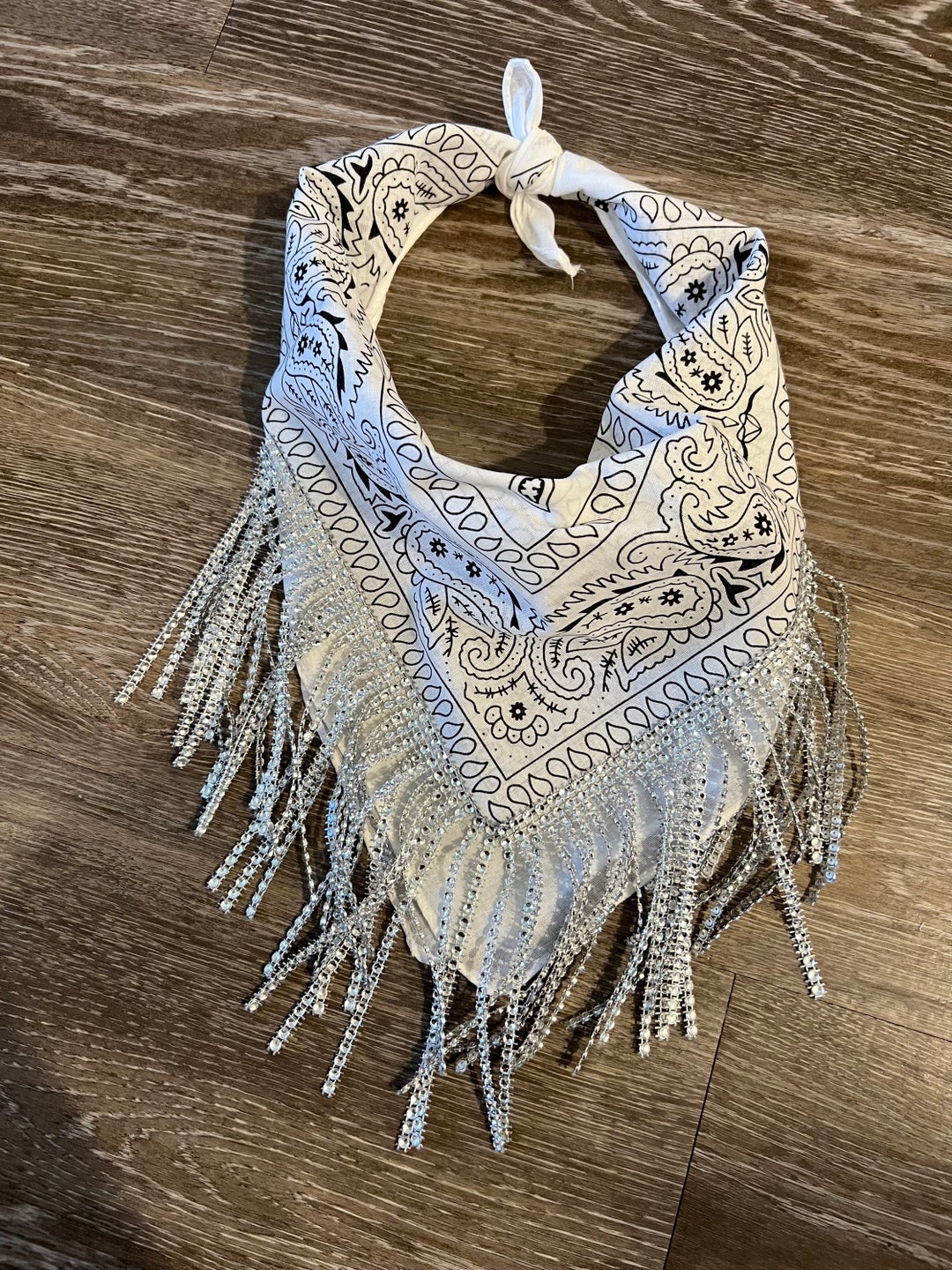 Rhinestone Fringe Bandana / Nashville Bachelorette Party / Cosmic ...