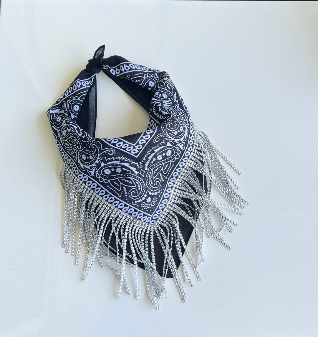 Rhinestone Fringe Bandana / Bachelorette / Bridesmaid Proposal Gift ...