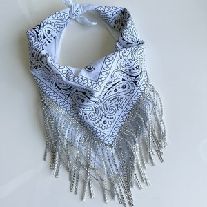 Rhinestone Fringe Bandana / Nashville Bachelorette Party / Cosmic ...