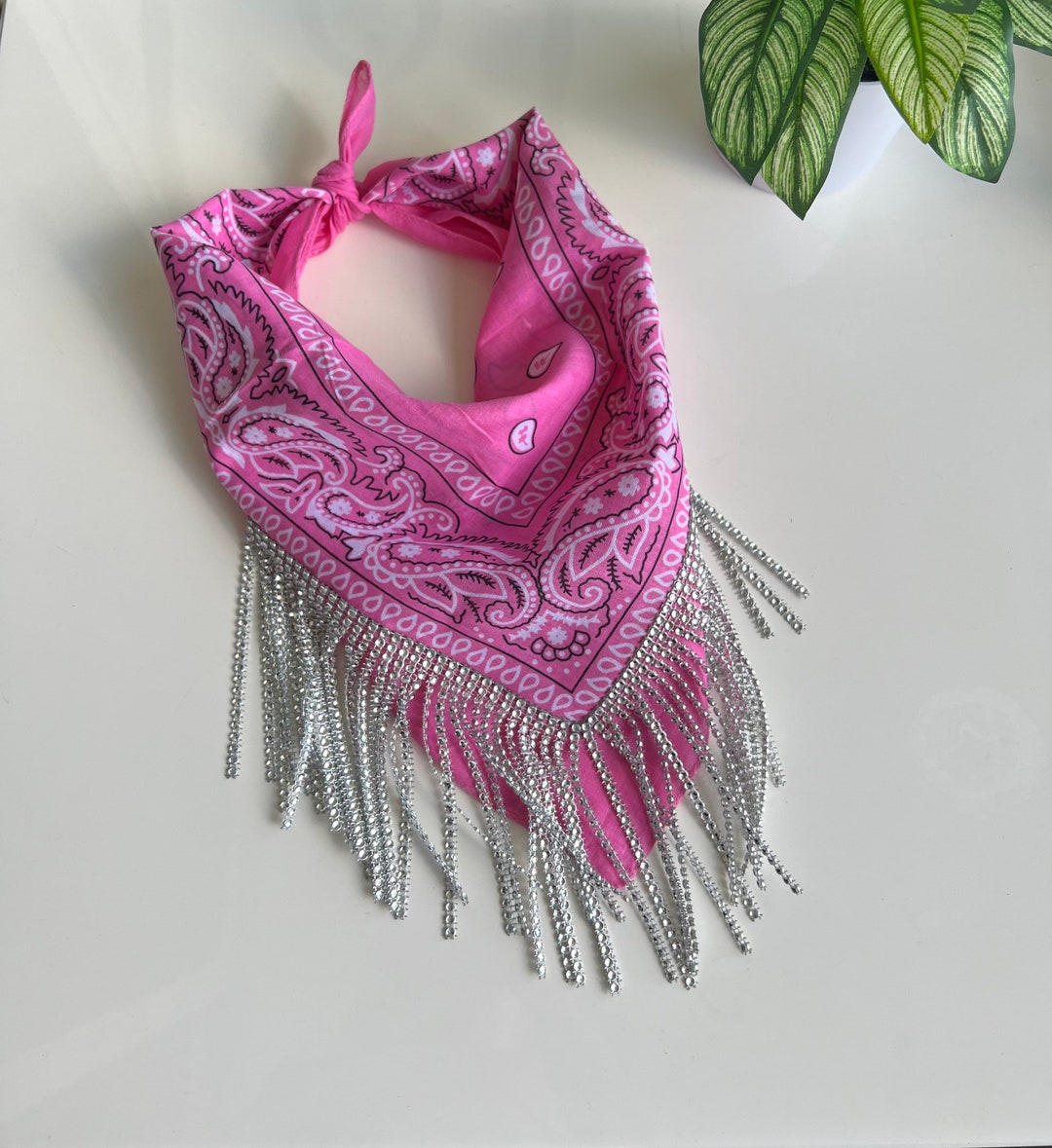 Rhinestone Fringe Bandana/ Bachelorette Party / Bridesmaid Proposal ...