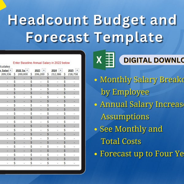 Headcount Template - Etsy