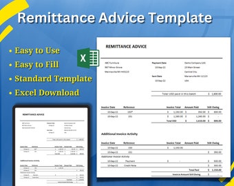 Invoice Template Word Remittance Advice Printable Invoice Business ...