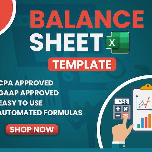 Balance Sheet Template Excel CPA Created US GAAP Approved - Etsy